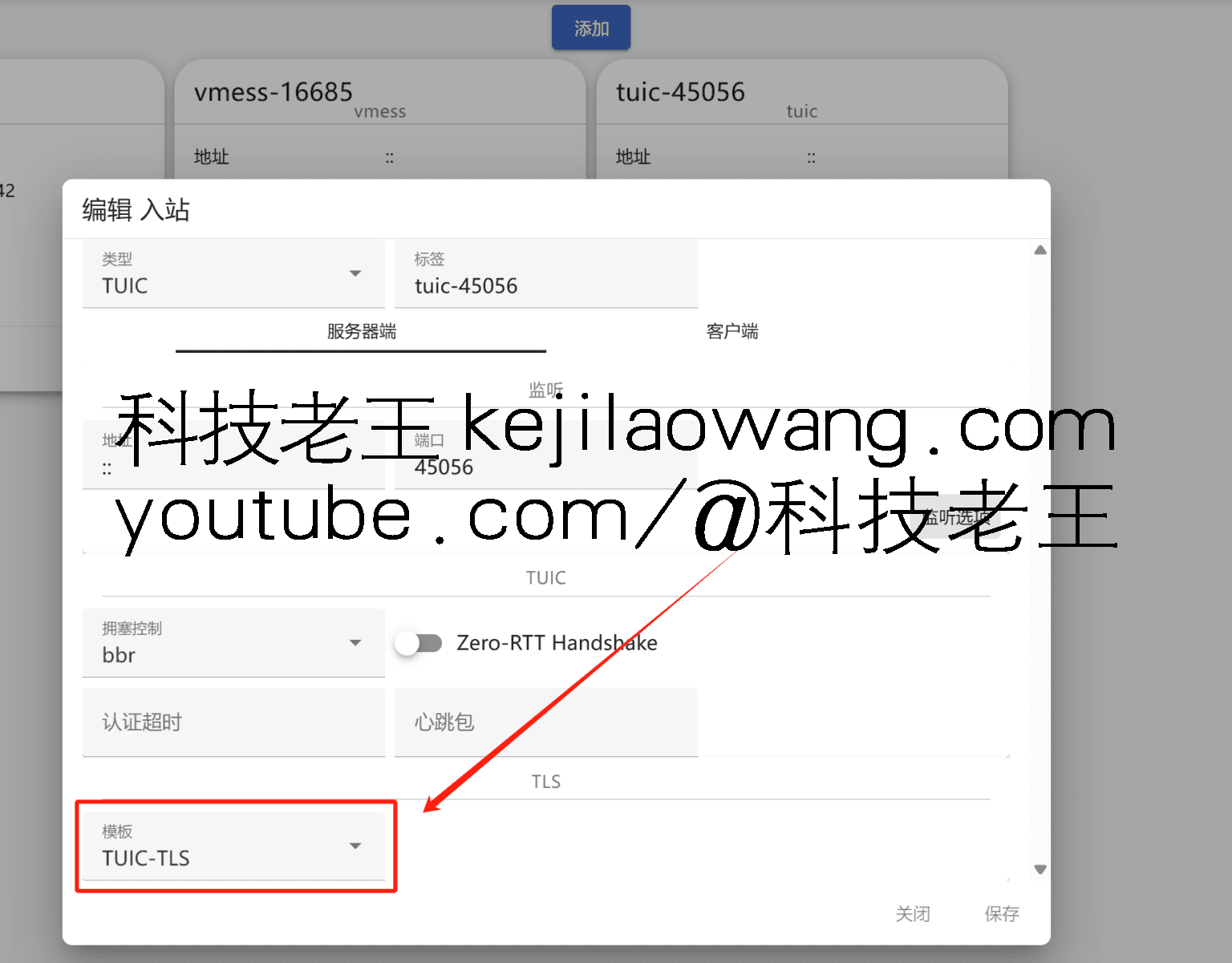 使用 S-UI 面板搭建 TUIC 加密方式科学上网 - 科技老王